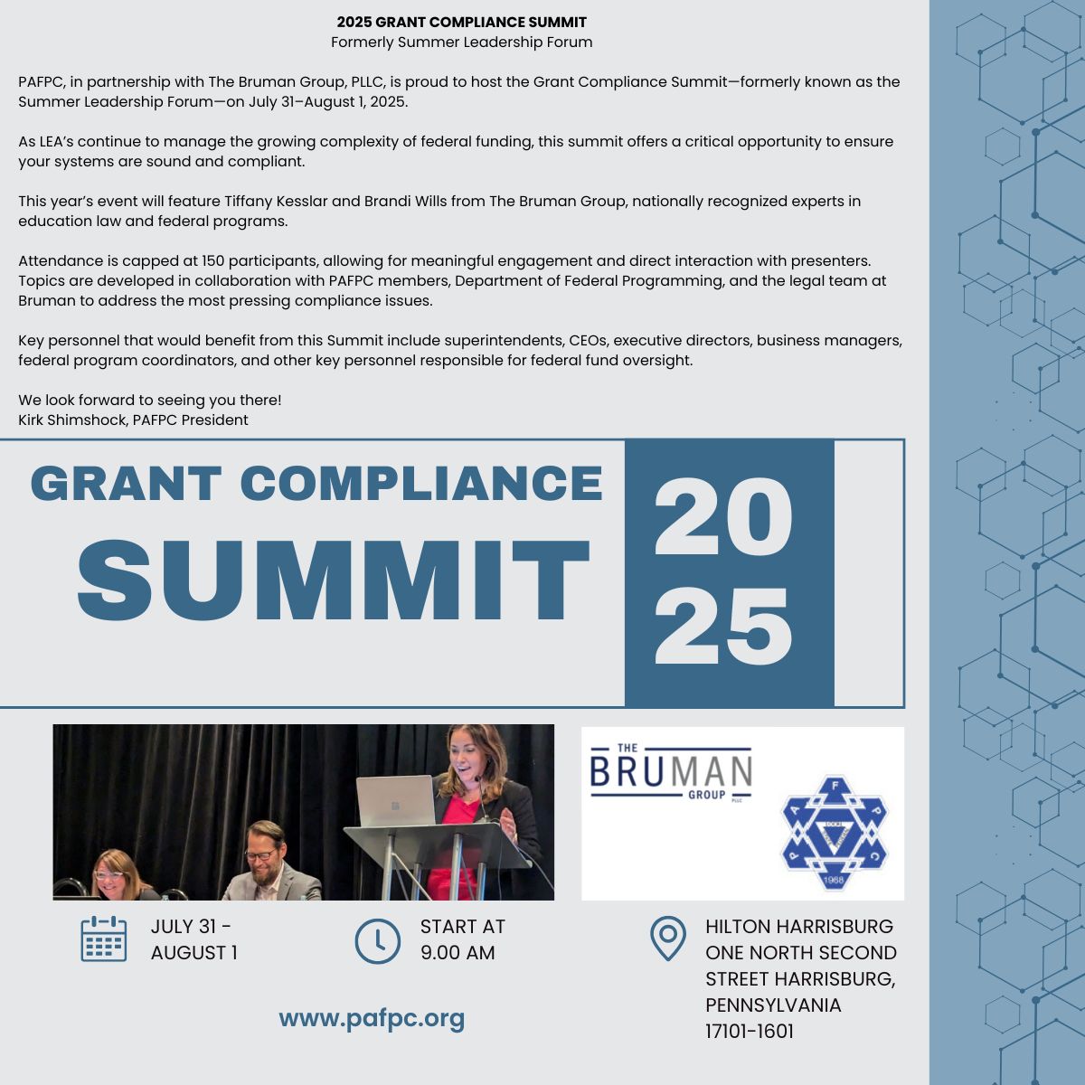 2025 Grant Compliance Summit – PAFPC